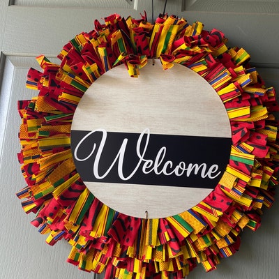 Welcome Sign METAL Welcome Tan Wood Sign 12 Inches in - Etsy