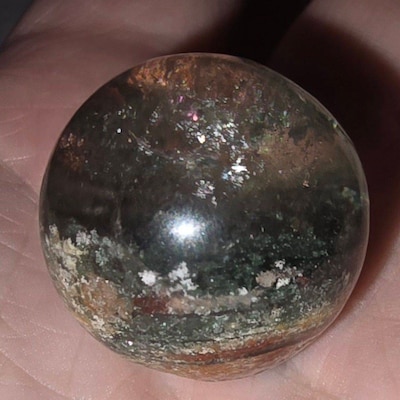 Large Top Quality Lodolite Garden Quartz Diamond Freeform With Stand ...