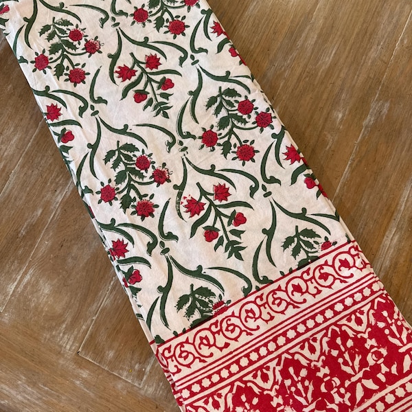 Blue Block Printed Quilted Throw Blanket 100% Cotton Quilt, Cover for ...