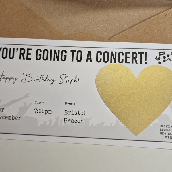 Personalised Surprise Birthday Card | Personalised Surprise Concert ...
