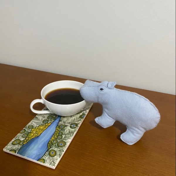 DIY Felt Hand Stitching Kit House Hippo - Etsy