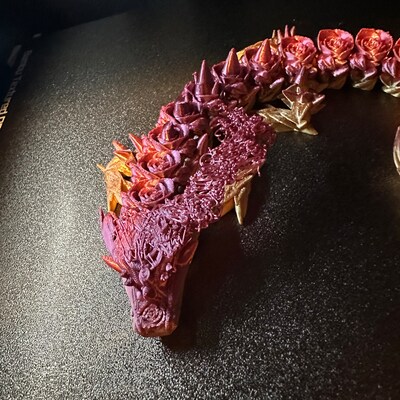 Rose Dragon, Cinderwing3d, STL File for 3D Printing, STL Print Files ...
