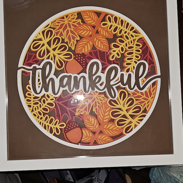 Thankful Shadow Box Svg, 3d Thankful Svg, Shadow Box Svg, Shadow Box ...