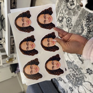 Custom Face Stickers, Personalized Stickers, Custom Party Favors, 30th ...