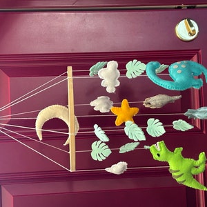 PDF Pattern and Step by Step Tutorial for Ocean Baby Mobile. Felt ...