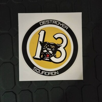 US Military DESRON 13 Destroyer Squadron Insignia Decal Bumper Sticker ...