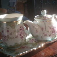 Pink Rose and Turquoise Tea Set - Etsy