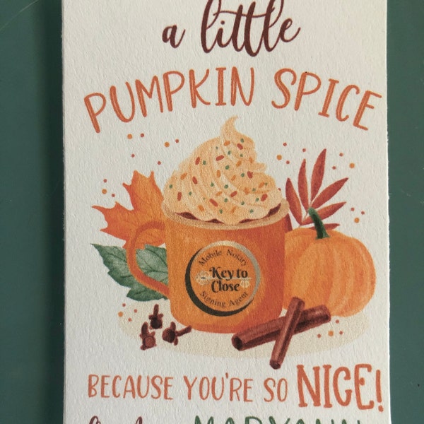 Pumpkin Spice Gift Tag Template, Thanksgiving Fall Pumpkin Spice Latte ...