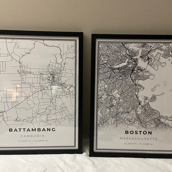 Custom City Map Print: Personalized Street Map Poster - Etsy