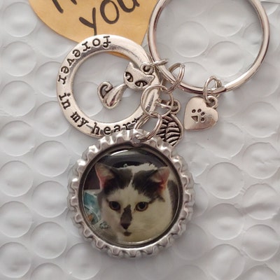 Cat Memorial Cat Memorial Gift Pet Loss Keychain Cat - Etsy