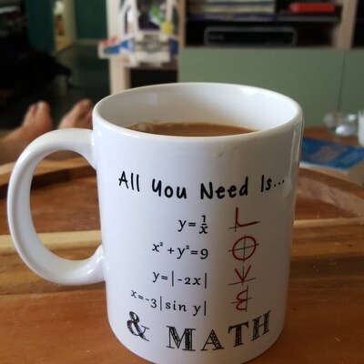 Math Coffee Mug All You Need is Love Maths Mug, Math Teacher Gift ...