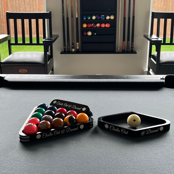Personalized Billiards Triangle | Pool Triangle | Gift for Him | Her ...