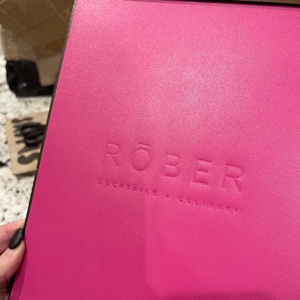 Wooden Menu Board With Leather Cover Suitable for A4 Letter Sheets ...