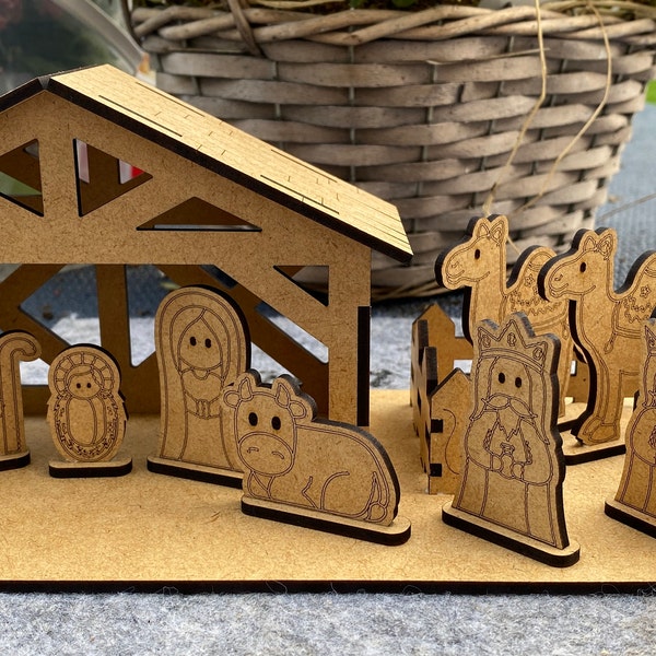 Belén - Regalo de Navidad - Archivos de corte láser - SVG+DXF+PDF+Ai ...