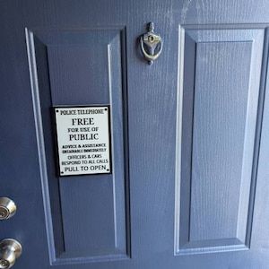 Police Box Windows 3d Printed Blue and White 7.25x9.5 - Etsy