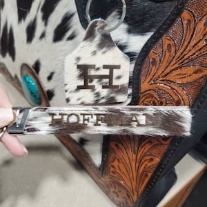 Hand Tooled Leather Hair Clip Western Claw Clip Western Hair ...