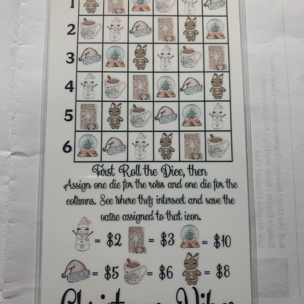 Roll the Dice Savings Challenge: A6 Budget Binder Game - Etsy