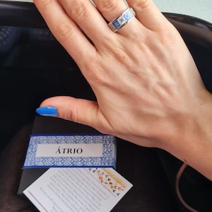 Atrio Tile Ring Portugal Gold Blue Tiles Stainless STEEL Portuguese ...