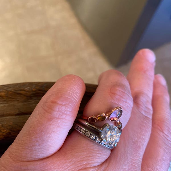 Full Eternity Ring Wedding Band Blue Apatite Multi Gemstone Handmade ...