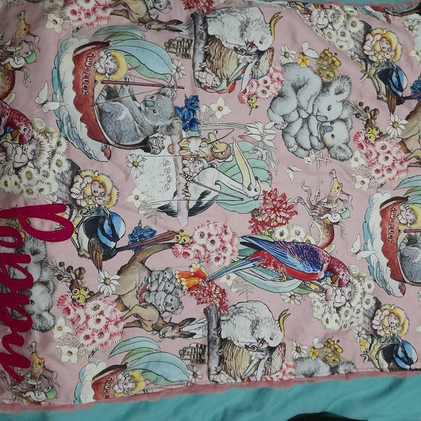 Australian Adventures Lovey Pink - May Gibbs - Cotton and Minky ...