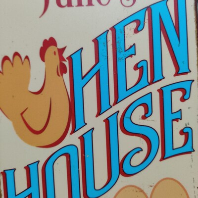 CUSTOM HEN HOUSE Sign, Personalized Hen House Sign, Vintage Style Hen ...