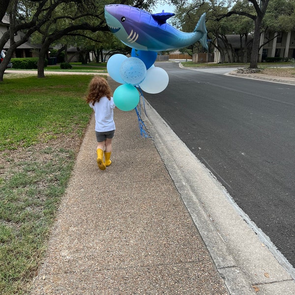 SHARK Balloon - Shark Mylar Balloon - Under the Sea Party - Beach ...
