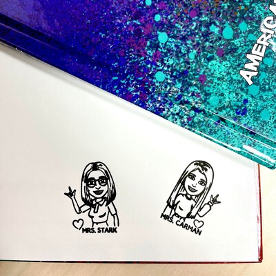 Custom Bitmoji Stamps,teacher Bitmoji Gifts,personalized Logo Stamps ...