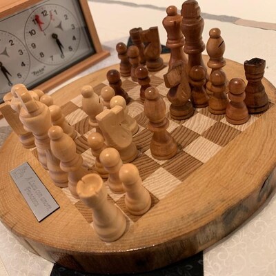 Angels and Demons Chess Set, Unique Chess Set, Handmade Black & White ...