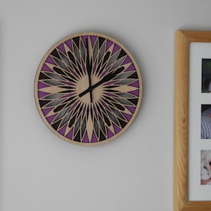 Voronoi Cell Laser Cut Wall Clock 40cm - Etsy