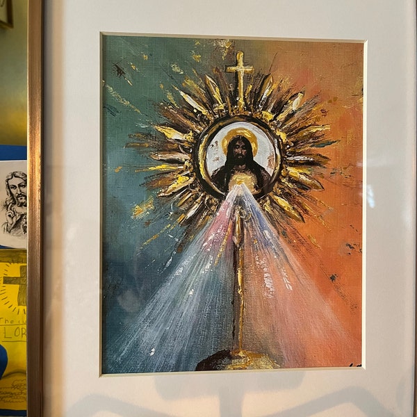 Eucharist Monstrance Art Print: Catholic Christian Decor (11x14 or ...