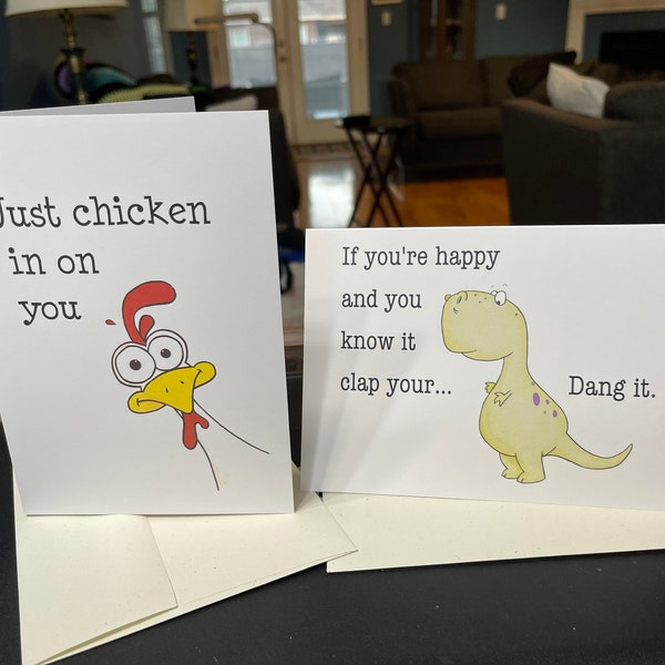Just Chicken in on You! Funny Greeting Card - Etsy