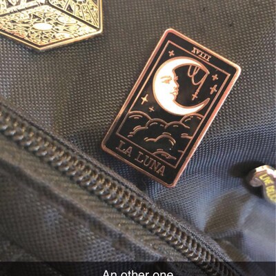 La Luna Enamel Pin, Tarot Card Pin, Moon Pin, Oracle Cards, Major ...
