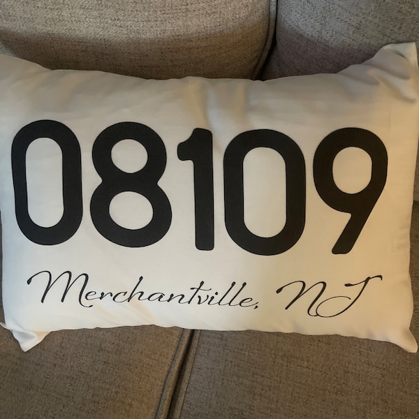 Personalized Zip Code Pillow | Personalized Pillow | Dorm Decor ...