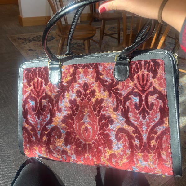 Handcrafted Mary Poppins Bag-carpet Weekender-carpet Travel Bag-duffel ...