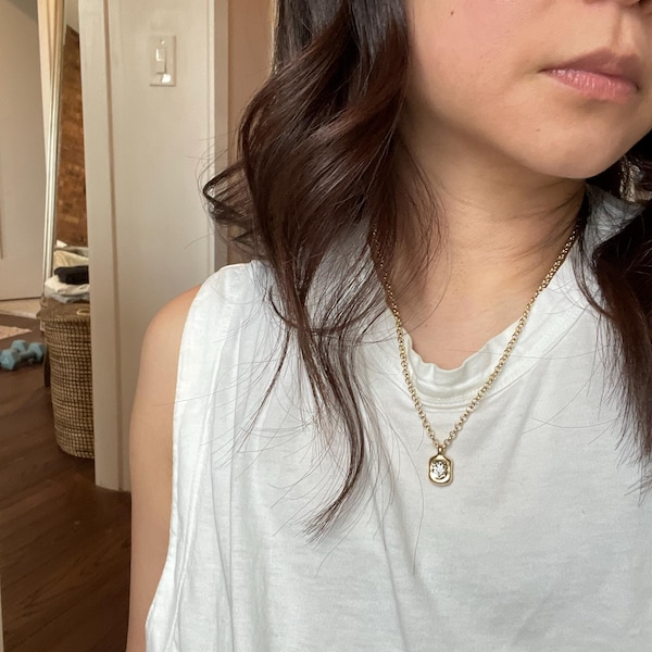 14K Gold Rolo Chain Necklace, 3mm 4mm 5mm Chain Necklace, Layering Man ...