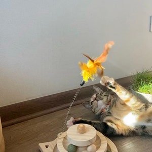 Cat Ball Batting Tower, Interactive Fluffy Toy Ball Cat Furniture, Gift ...