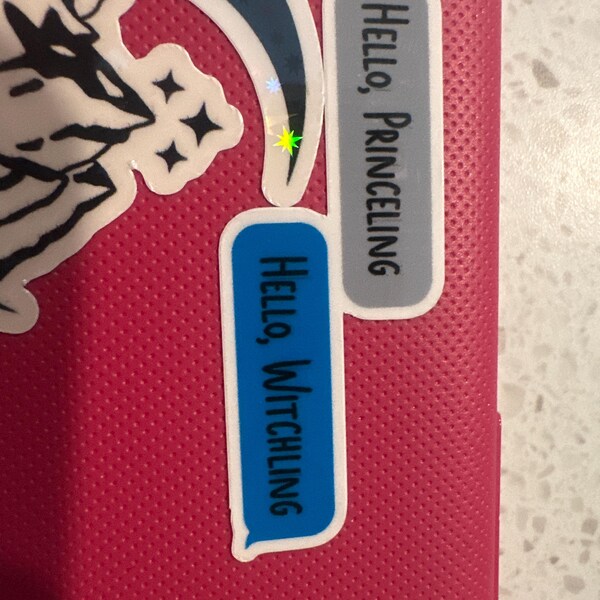 Hello Princeling Hello Witchling Text Sticker, 3 Sizes to Choose From ...