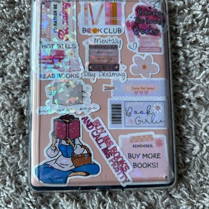 Pink Bookish Holographic Sticker Bundle Bookish Kindle Stickers Book ...