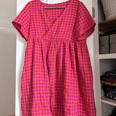 Cross Over Flared Sleeve Dress Sewing Pattern - Etsy Australia