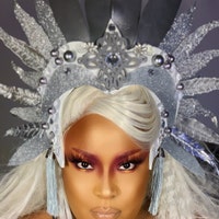 Sukah Synth Futuristische Cyborg Kopfbedeckung Halo Hut Kopfschmuck ...