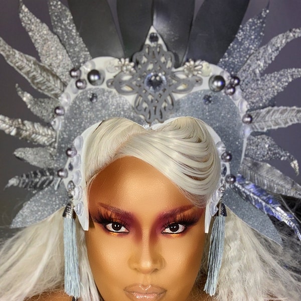 Millennium Fuge Force Armor Crown Head Gear Futuristic Headdress Helmet ...