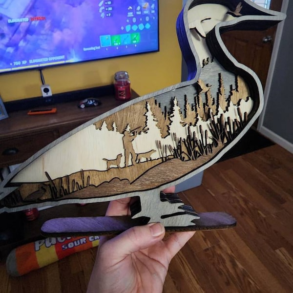 Duck Hunting Layered Wood Wall Art | Waterfowl Hunter Gift | Rustic ...