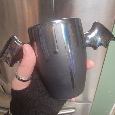 Lustre Wing Mug, Bat Wings Cup, Pearlescent Drip Wings, Kitchenware ...