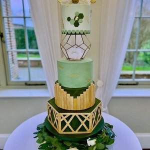 SQUARE Cake Separator Metallic Cake Spacer | Etsy