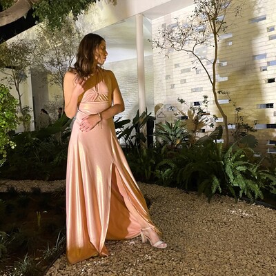 Slit Dress Patternoneshoulder Cutout Slit Dress Patternprom Dress ...