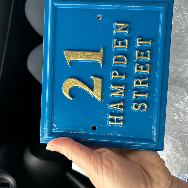 Vintage Address Sign, House Sign, House Number, Address Plaque, House ...