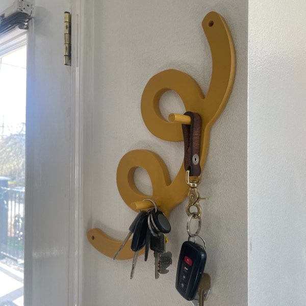 Curly Wall Hook Squiggle - Etsy UK