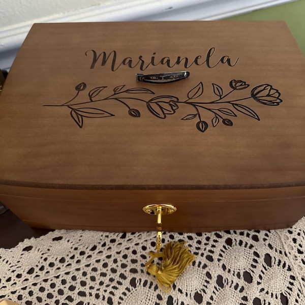 Personalized Wooden Jewelry Box, Customized Retro Jewelry Box ...