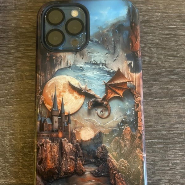 Goth Raven Phone Case, Faux Embroidery Yarn Effect, Neutral Crow in ...