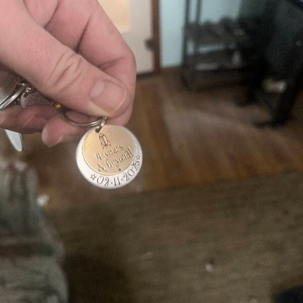 Personalized Hand Stamped Dad Memorial Keychain. in Memory of Father ...